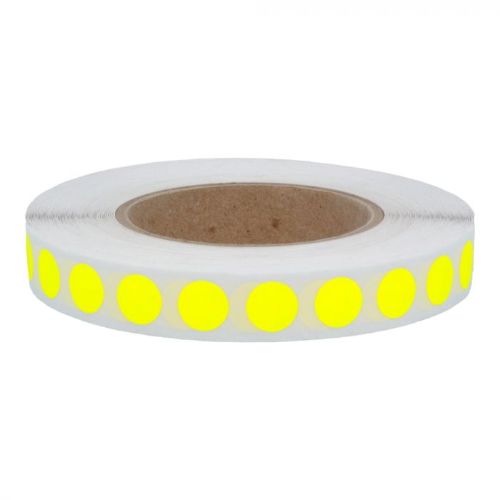 MARKING LABEL BRIGHT YELLOW DOT STICKER ROLL 12.5MM- iLabMalta ...
