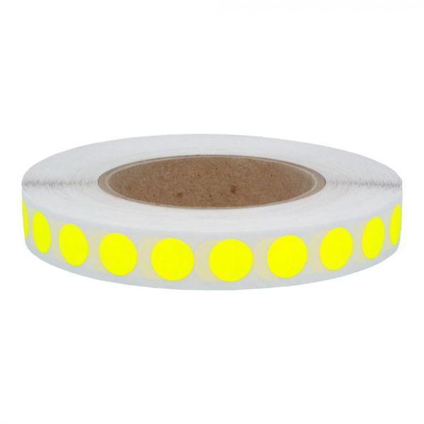 MARKING LABEL BRIGHT YELLOW DOT STICKER ROLL 12.5MM- iLabMalta ...